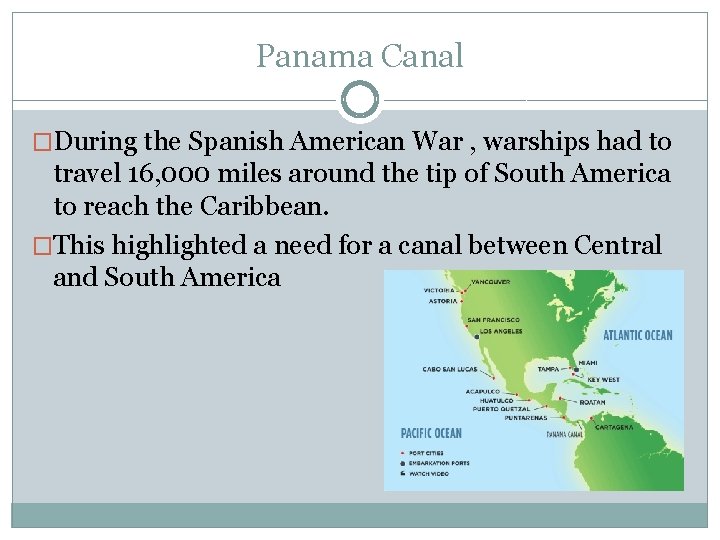 America in the Caribbean PUERTO RICO CUBA PANAMA