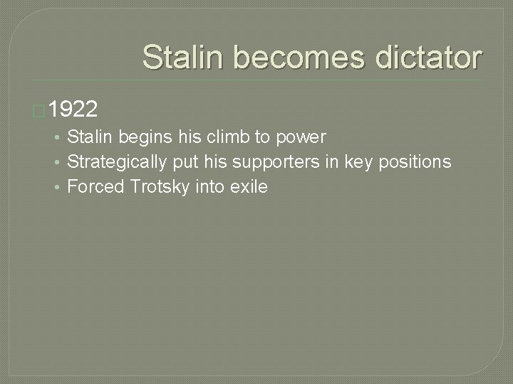 Totalitarianism and Stalin Objective Students will examine Stalins
