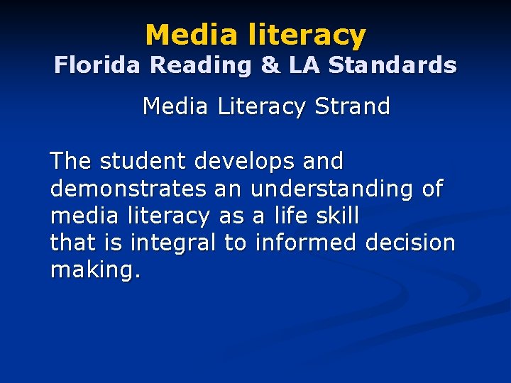 Understanding Media Literacys Role in Instruction October 11