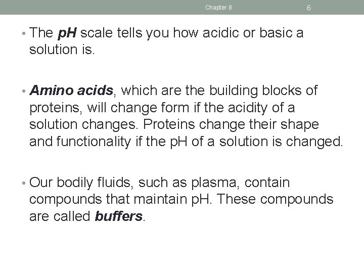 Chapter 8 Acids Bases and Buffers in the