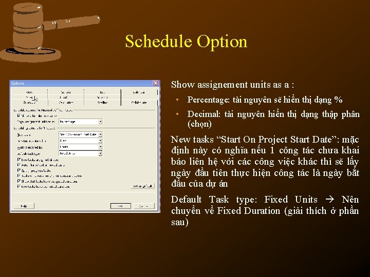 Microsoft Project 2003 Bi 6 Tu chn Options