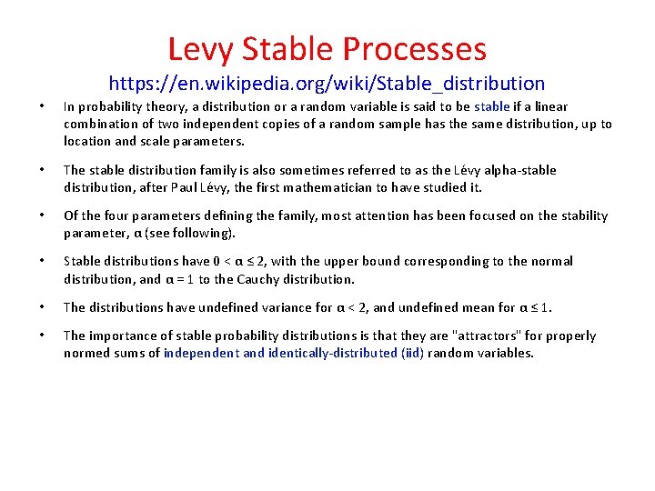Lecture 12 CLT and Levy Stable Processes John