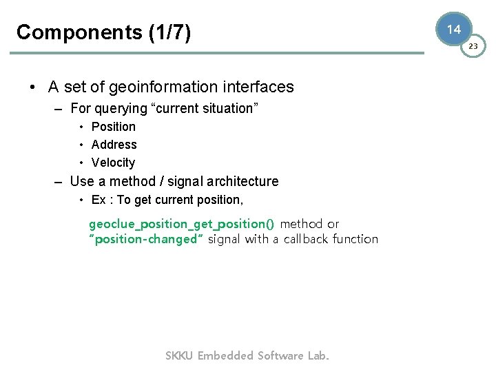 1 23 Tizen Location Framework SKKU Embedded Software