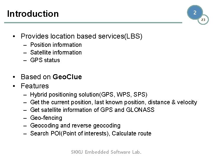 1 23 Tizen Location Framework SKKU Embedded Software