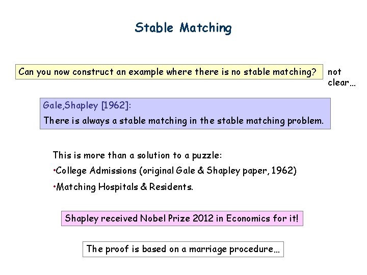 Stable Matching Lecture 7 Oct 3 Matching 1
