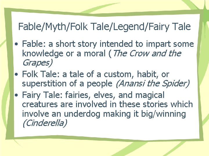 Quick Question What meanings did myths about gods