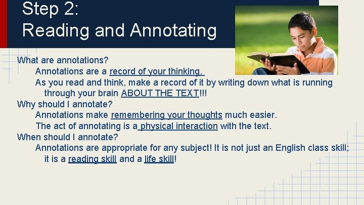 Mapping a Passage Reading Annotating Text for Better