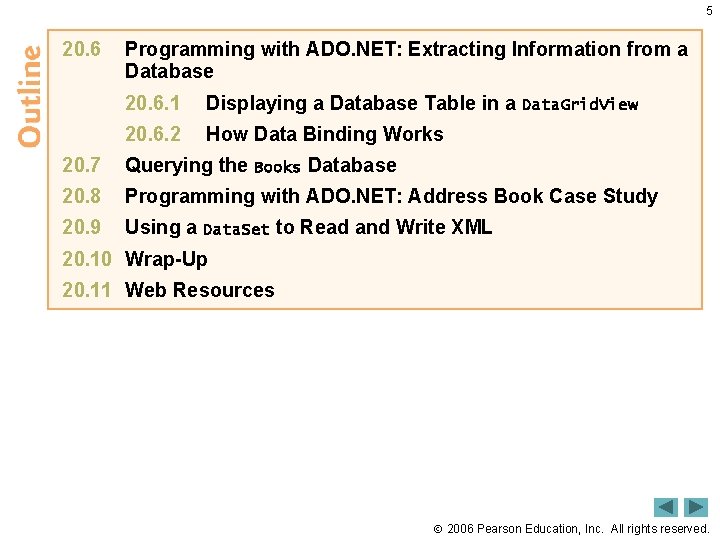 1 20 Database SQL and ADO NET 2006