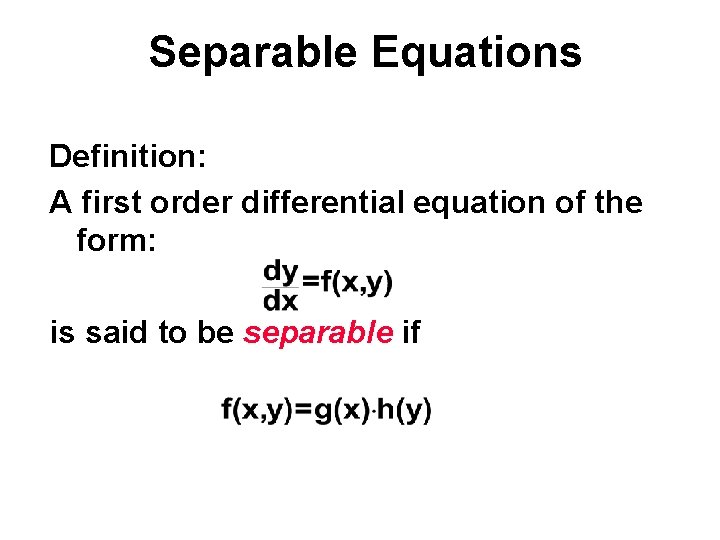 Math 231 Differential Equations Set 2 Solving Variables