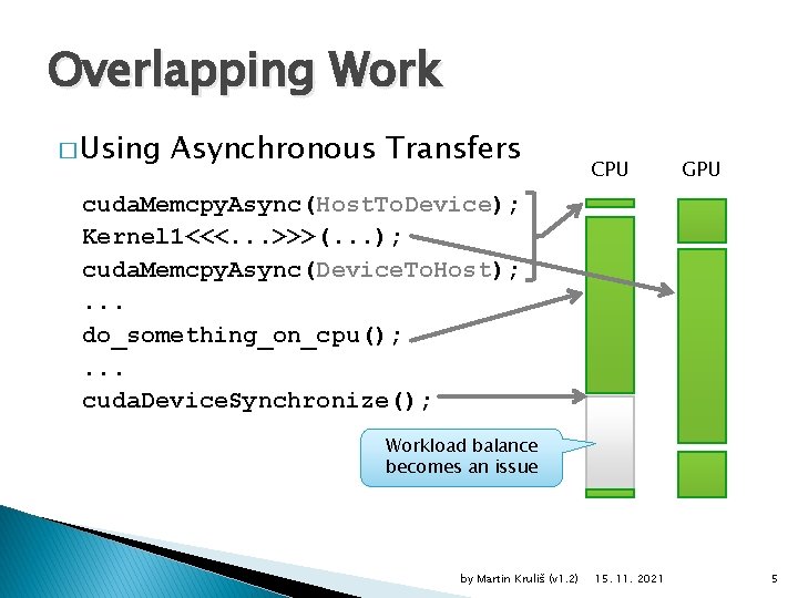 GPU Offloading and Heterogeneous Applications Martin Kruli by