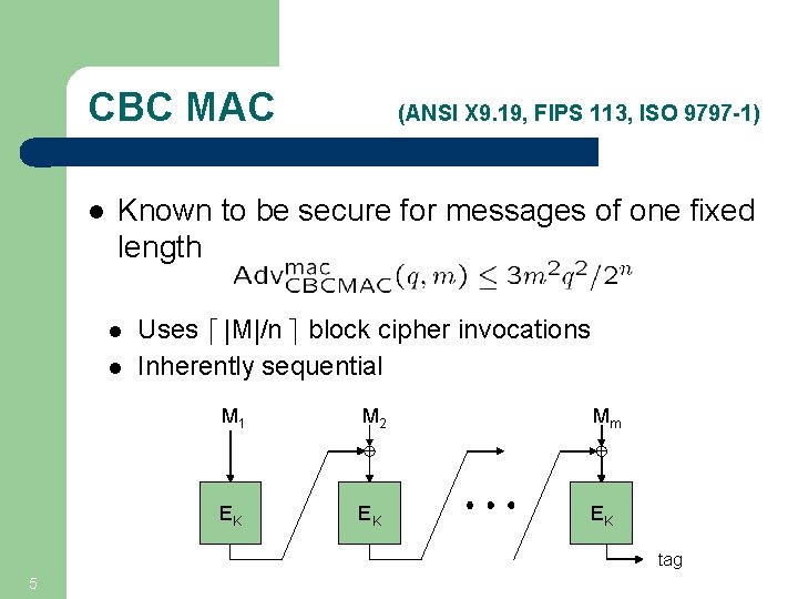 A BlockCipher Mode of Operation for Parallelizable Message