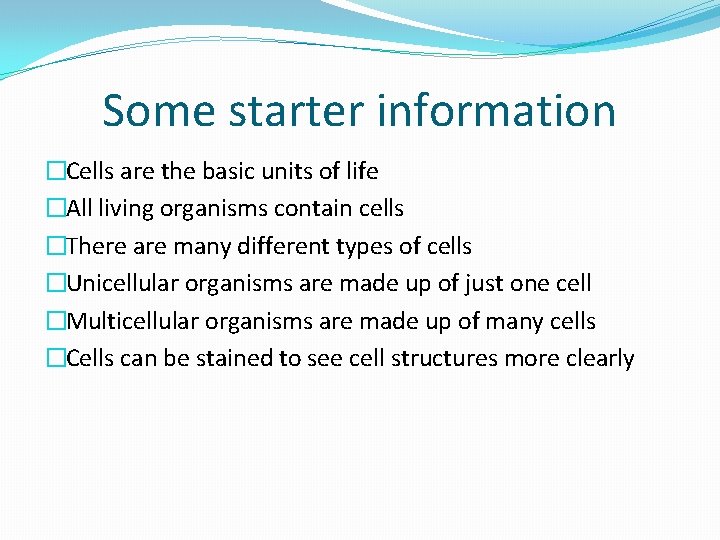 S 3 Biology Cell Structure The difference between
