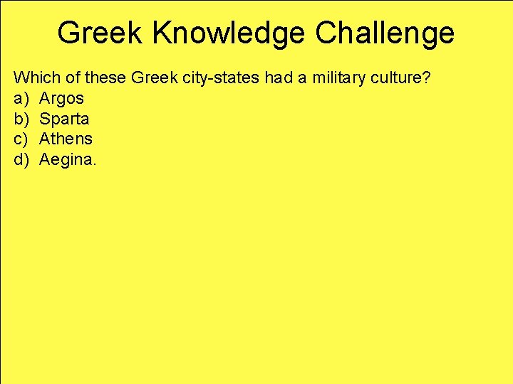 Greek Student Growth Objective Challenge Submitted by C