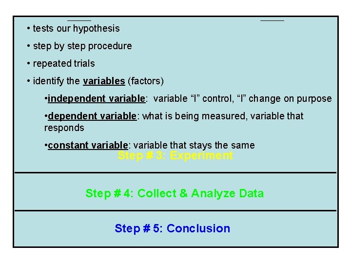 Scientific Method Step 1 Problem Step 2 Hypothesis