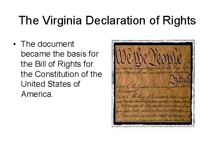 Virginia and the Establishment of the United States