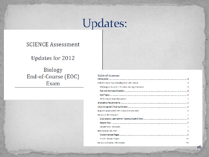 Preparing for the Biology End of Course Exam