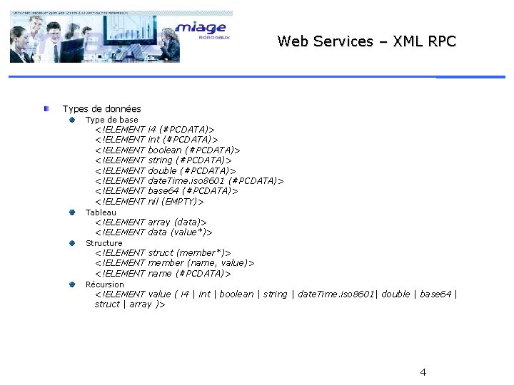 Les technologies XML Cours 8 Les Web Services