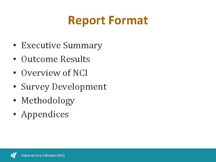 Understanding NCI Reports Sarah Taub NCI Webinar Series