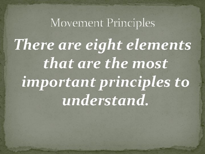 Lets talk about Movement From Military Marching to