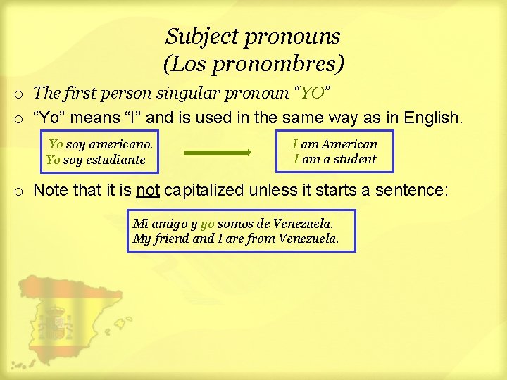 Captulo uno Gramtica 1 2 Subject pronouns Los