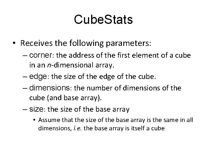 Introduction to Lab 3 LabCube StatsNew Jos Nelson