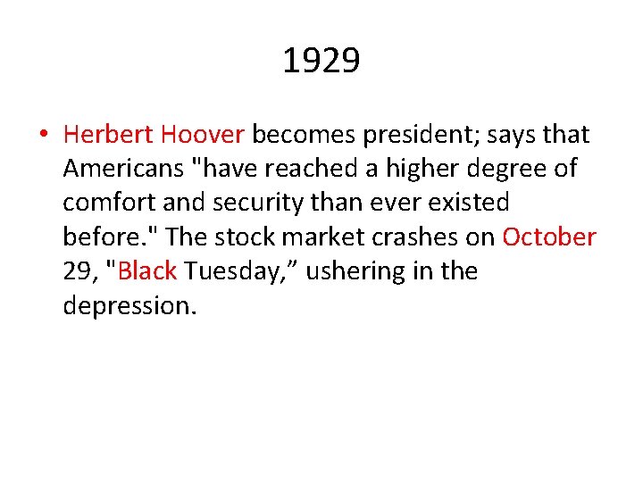 The Great Depression Classroom Guided Notes 1929 Herbert