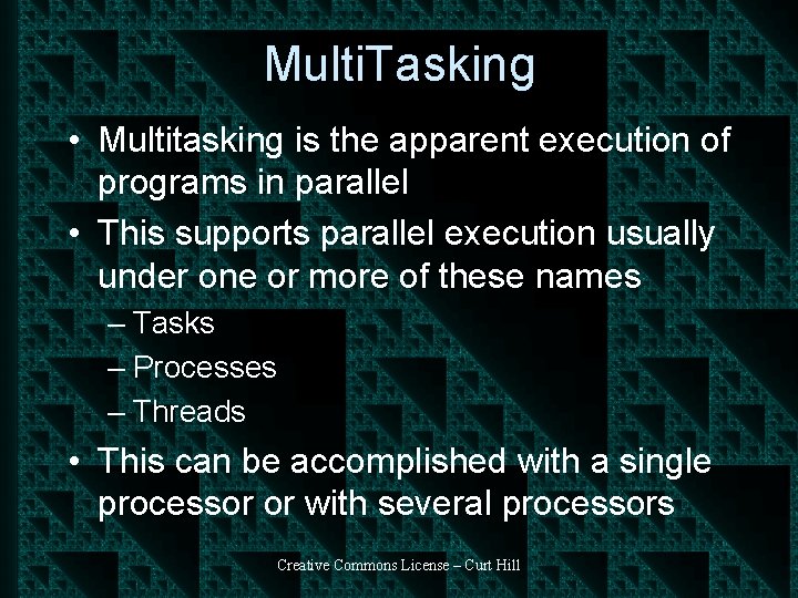 Concurrent Execution An Overview for Database Creative Commons