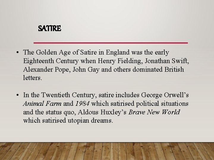 FAIRY STORIES PARABLES AND FABLES SATIRE THE IMPORTANCE