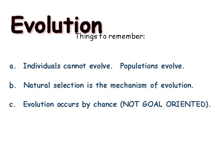 Evolution Unit Chapters 22 23 24 AP Biology