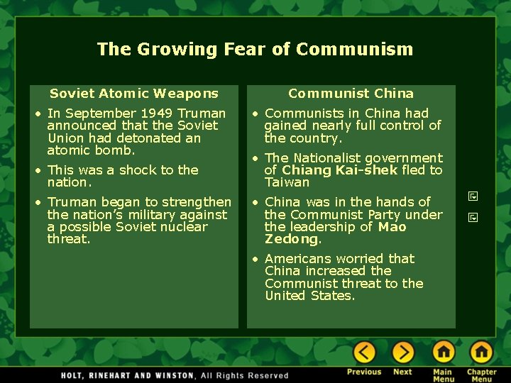 Chapter 25 The Cold War Begins Section Notes