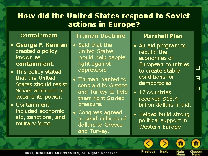 Chapter 25 The Cold War Begins Section Notes