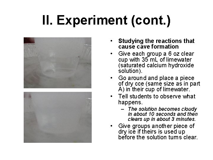 Dry Ice Activities and Cave Formation Vanderbilt Student