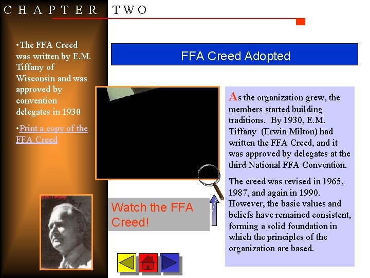 Chapter Overview History Foundation Band Chorus and Talent