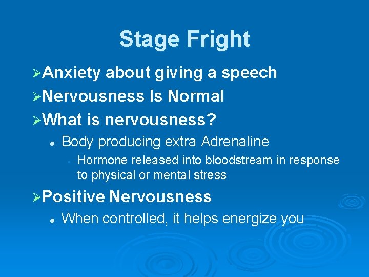 Basics of Public Speaking i s K e