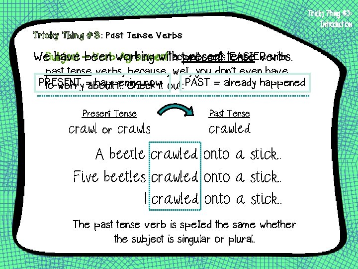 Sentence Structure Lessons 4 Verb Subject Agreement from
