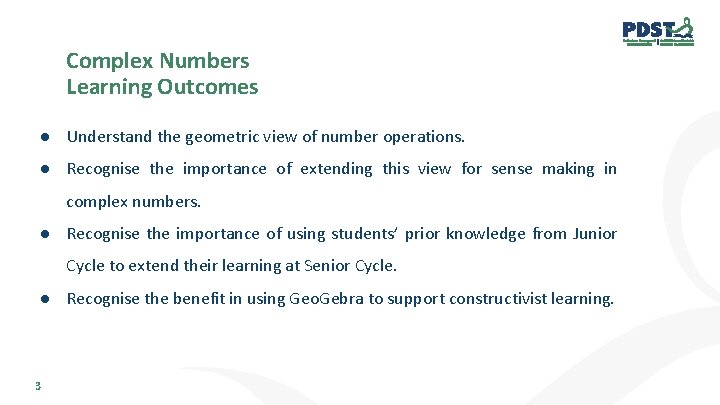 Workshop 4 Number Complex Numbers Key Messages Understand