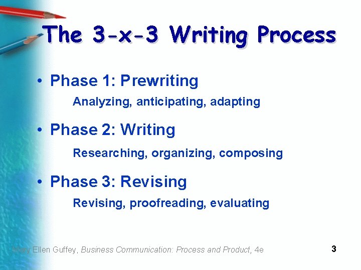 Chapter 5 Preparing to Write Business Messages Mary