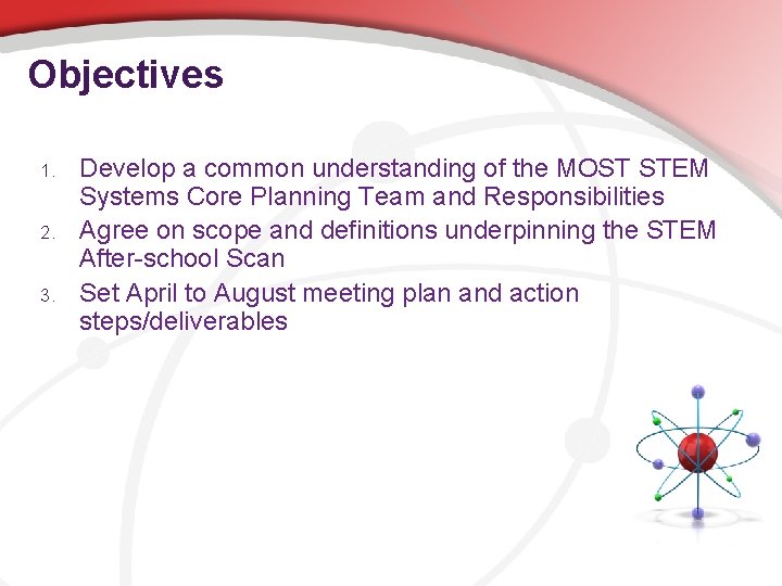 OST STEM Systems Building Core Group Planning Meeting