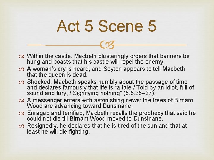 Macbeth Act 5 Scenes 4 9 CD 2