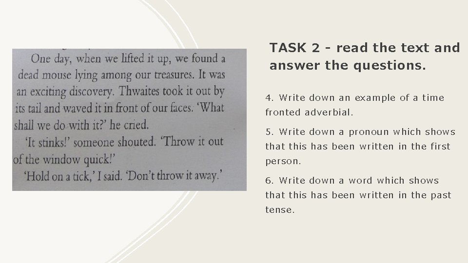 Guided Reading Boy by Roald Dahl TASK 1