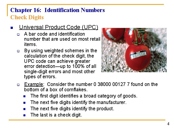 Chapter 16 Identification Numbers Lesson Plan n Identification