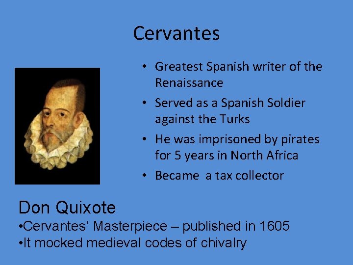 Renaissance Literature Objectives List themes and techniques that