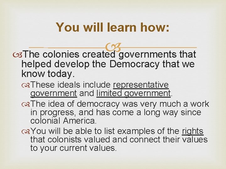 Intro to the 13 British colonies DO NOW