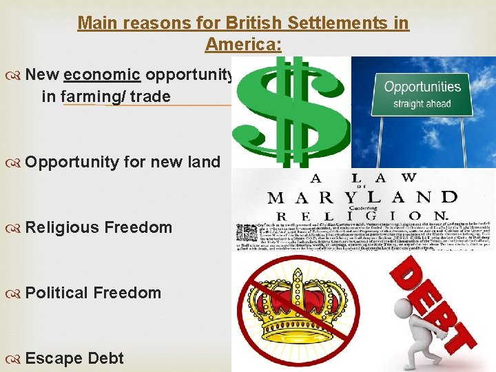 Intro to the 13 British colonies DO NOW