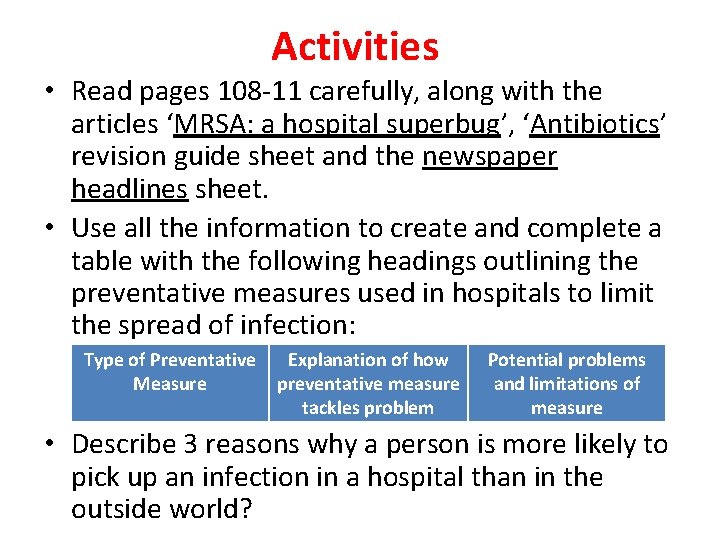 Healthcare Acquired Infections HAIs Antibiotic resistance Why infections