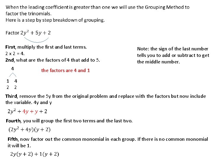 5 4 Factoring Quadratic Expressions Hubarth Algebra II