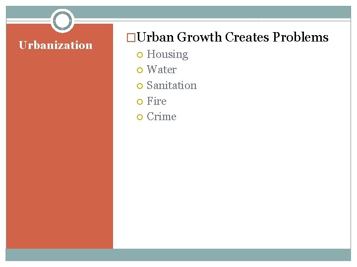 Chapter 4 Lesson 2 URBANIZATION OBJECTIVES 1 STUDENTS