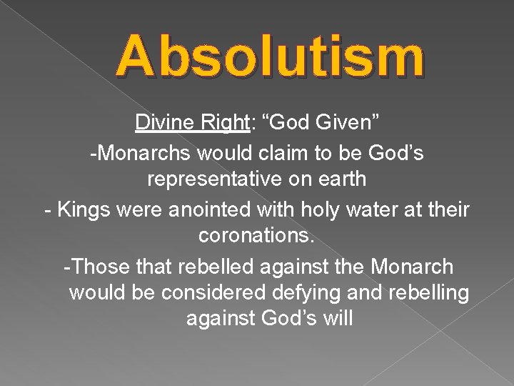 Absolutism Absolutism Middle AgesrenaissanceStruggle for more power ...