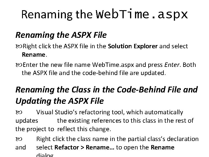Introduction To Web Programming Using Asp Net Department