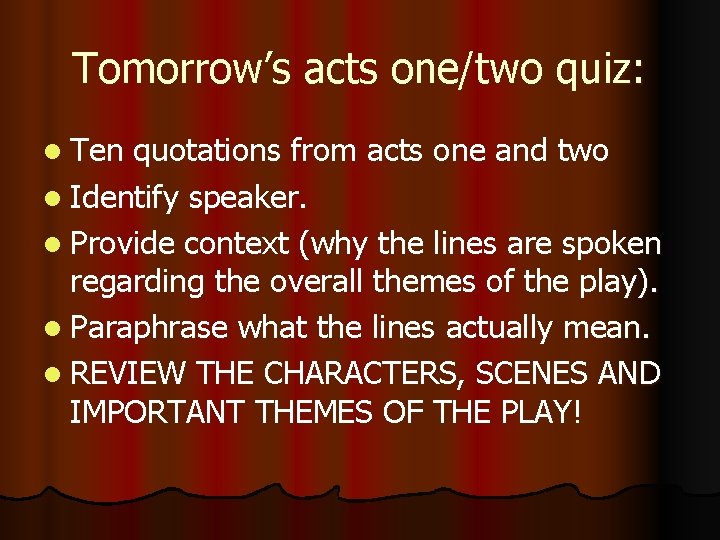 William Shakespeares The Tragedy of Macbeth It will